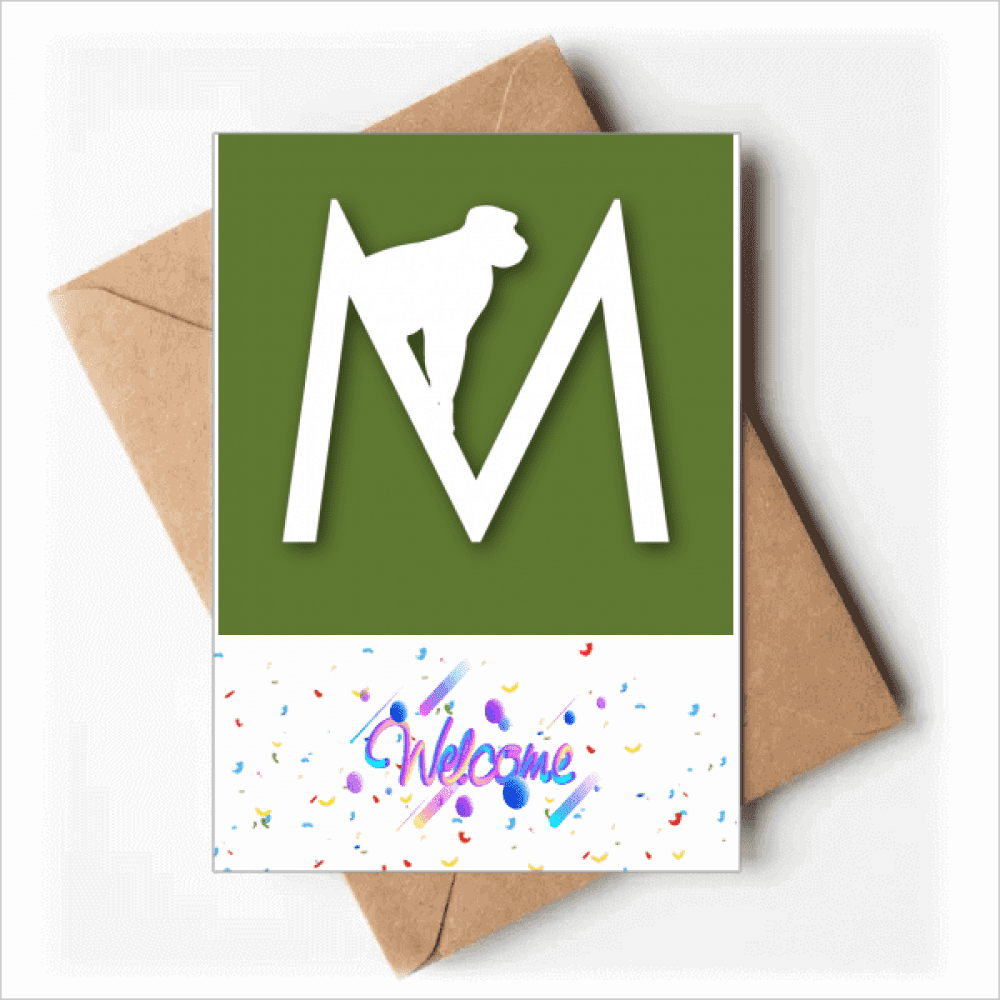 monkey clim outline, overlooking Welcome Back Greeting Cards Envelopes ...