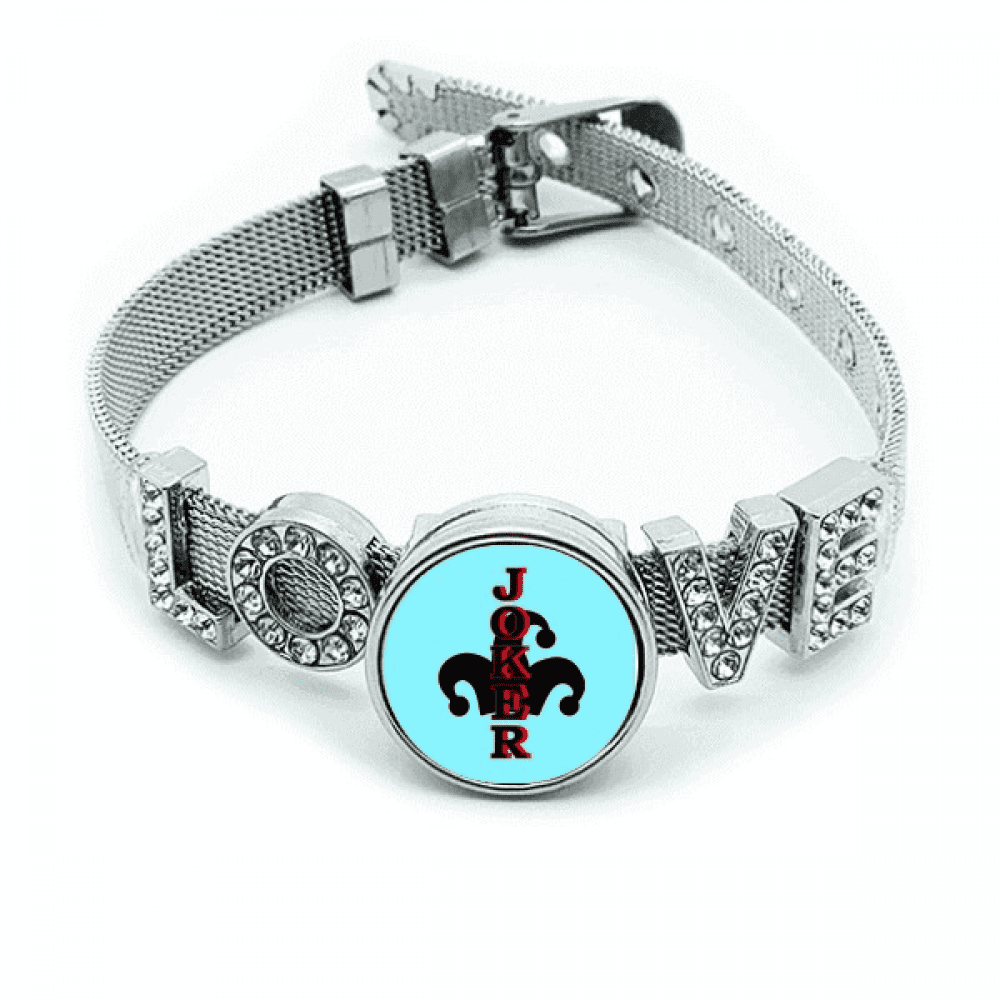 monochrome playing card Bracelet Wristband Crystal Love Adjustable ...