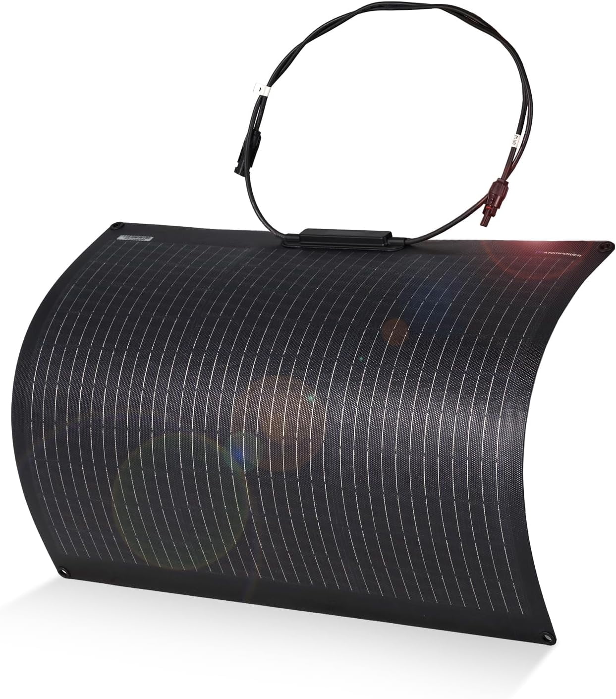 **monocrystalline 55w flexible solar panel 245° bendable 12v portable ...