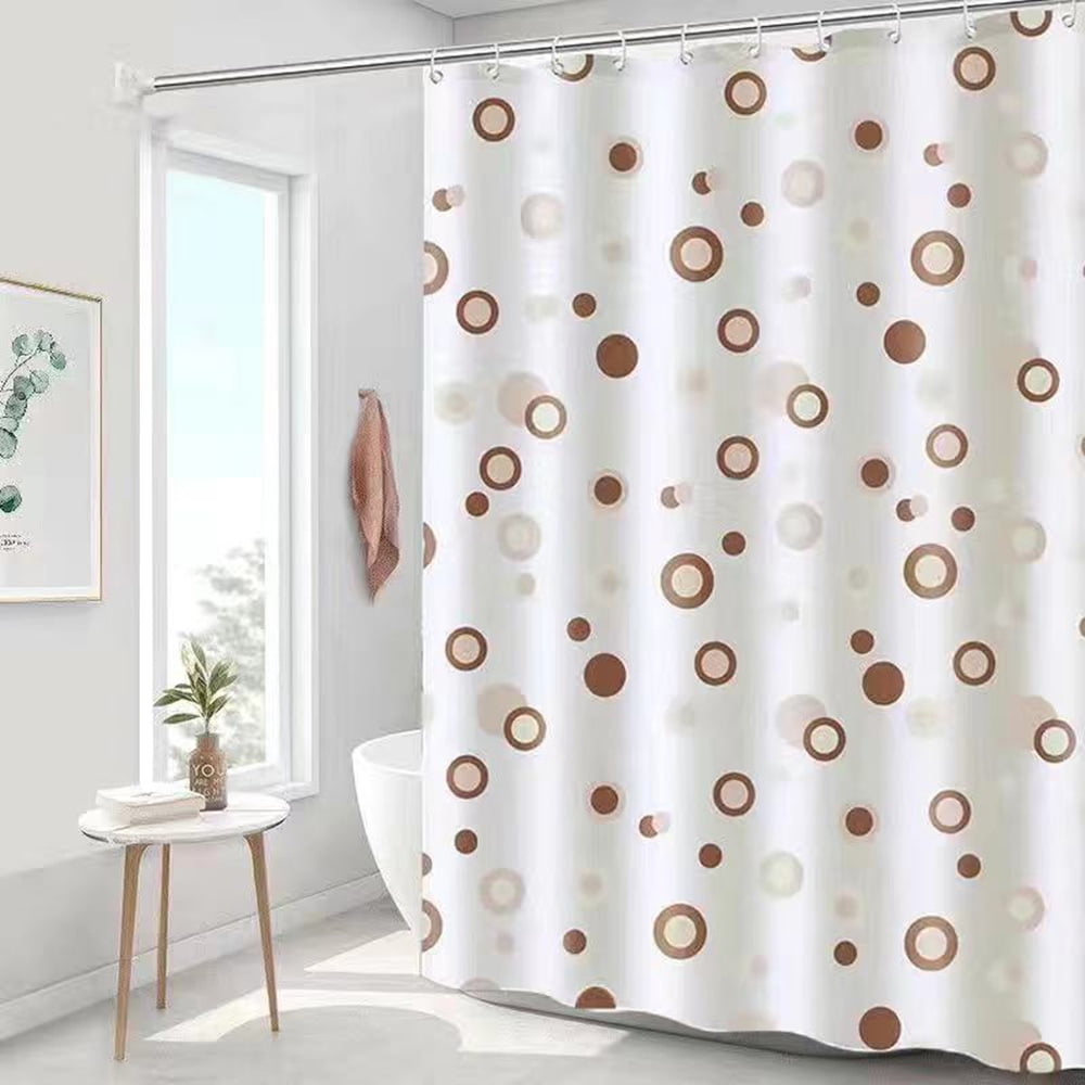 monooc Watercolor Floral Shower Curtain, Modern Minimalist White ...
