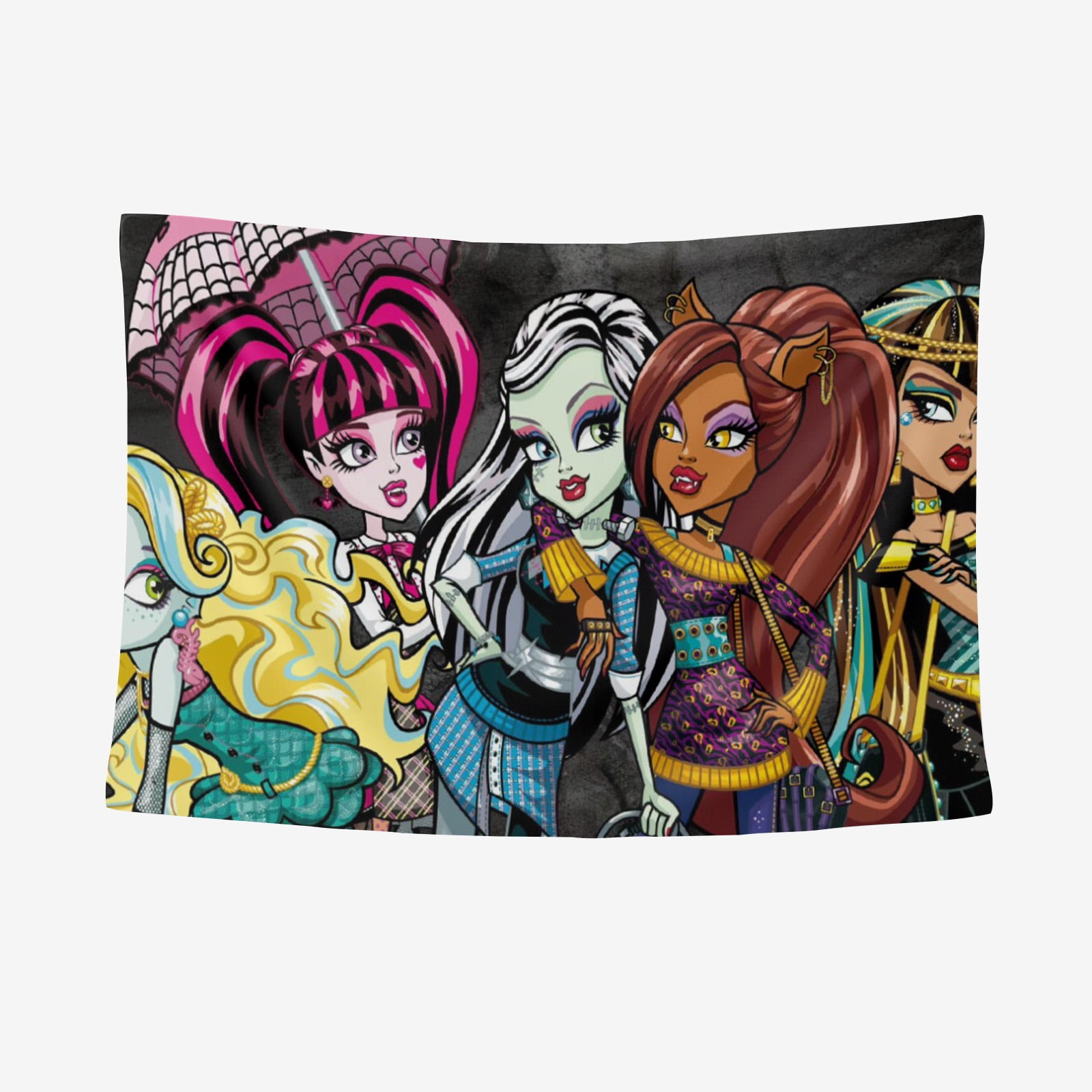 monster high Tapestry Anime Aesthetic Wall Hanging Tapestries Wall ...
