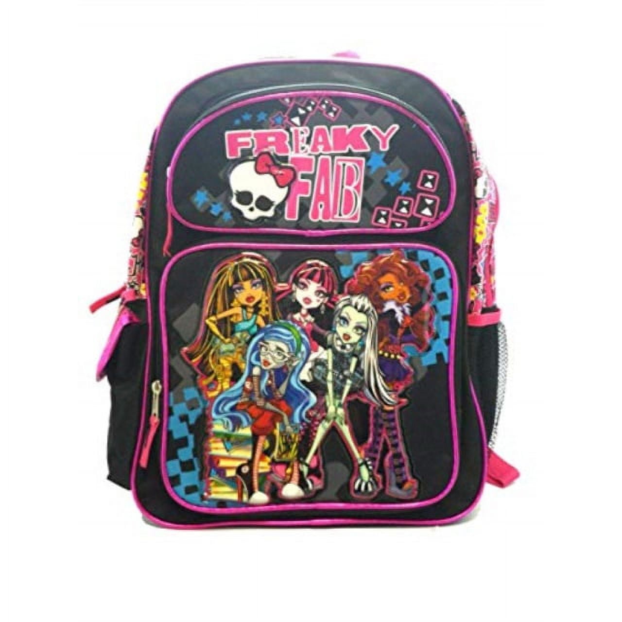 monster high full size black freaky fab backpack bookbag 16 inches ...