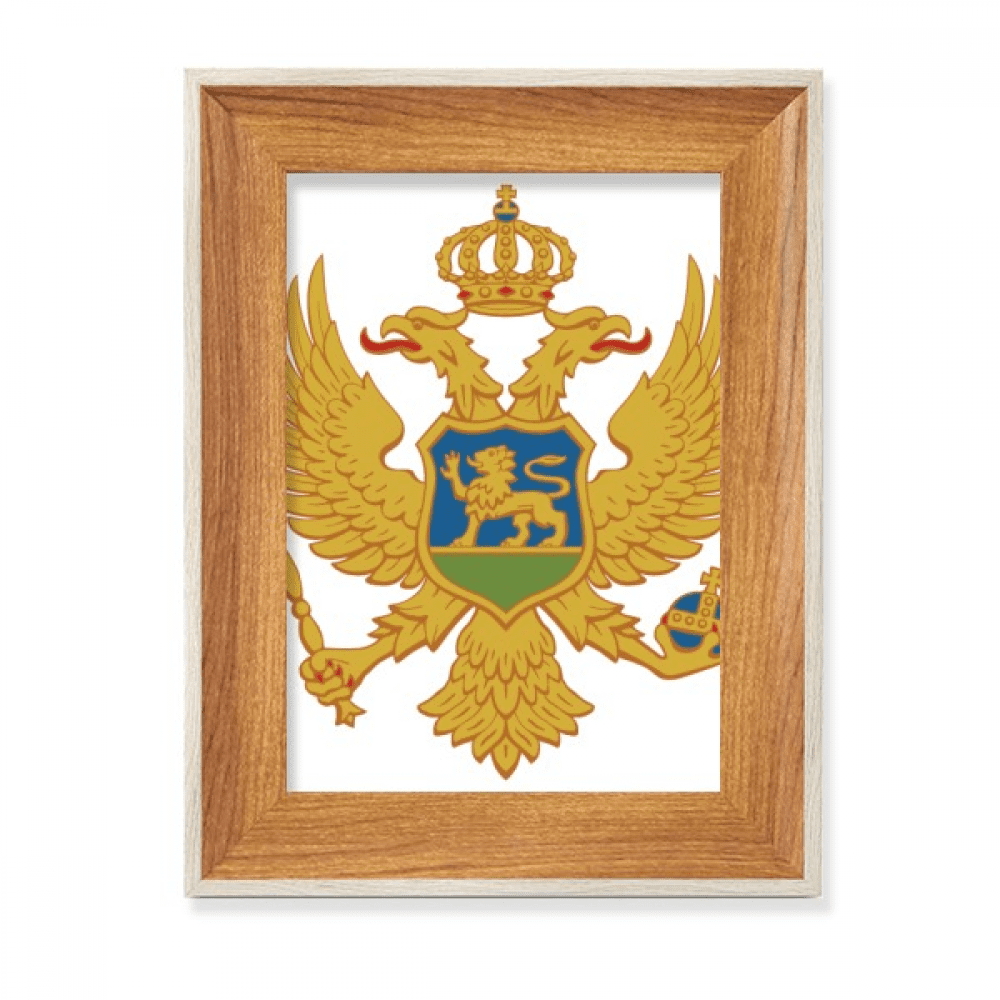 montenegro eu national emblem desktop wooden photo frame display ...