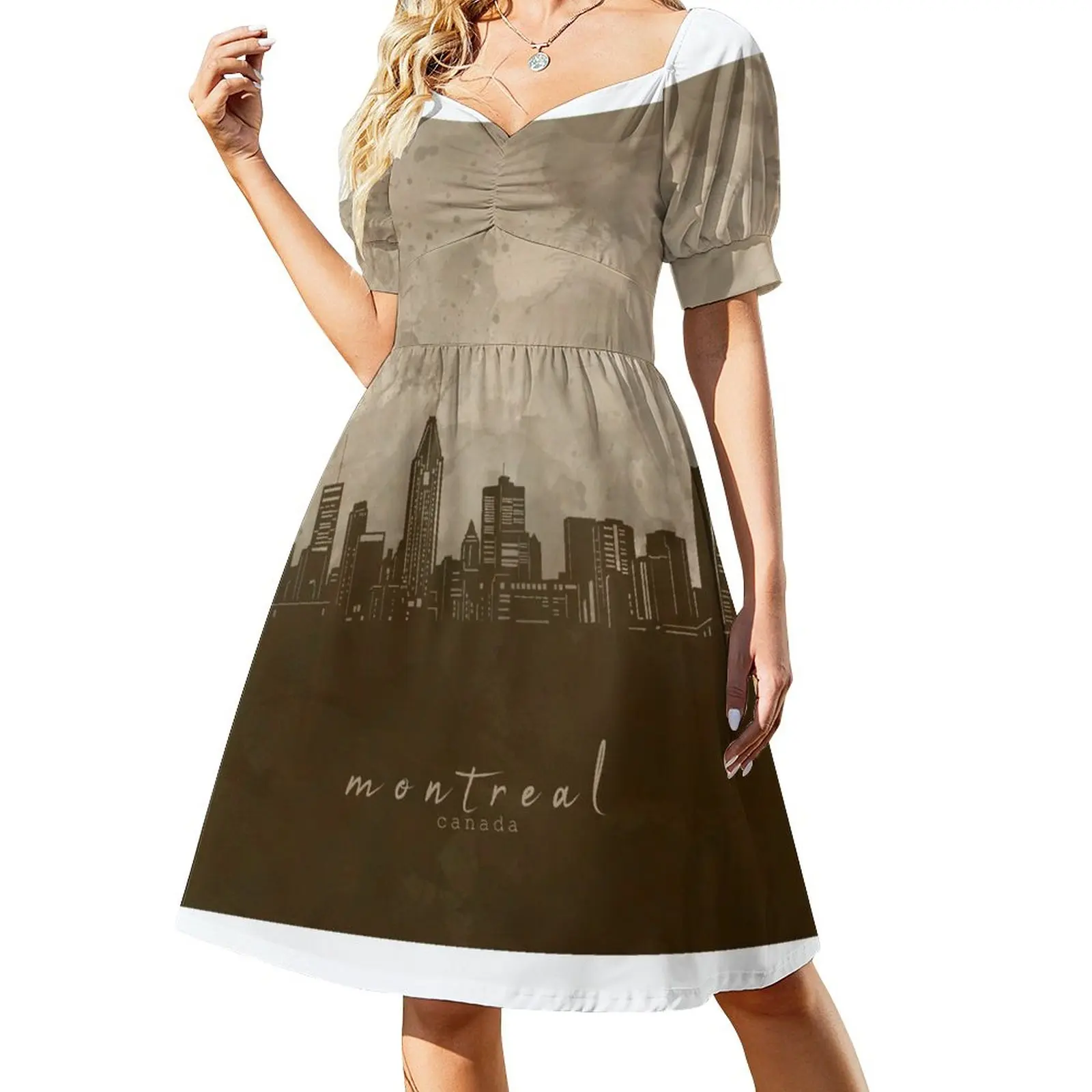 montreal skyline Sleeveless Dress summer dress woman 2024 trendy ...