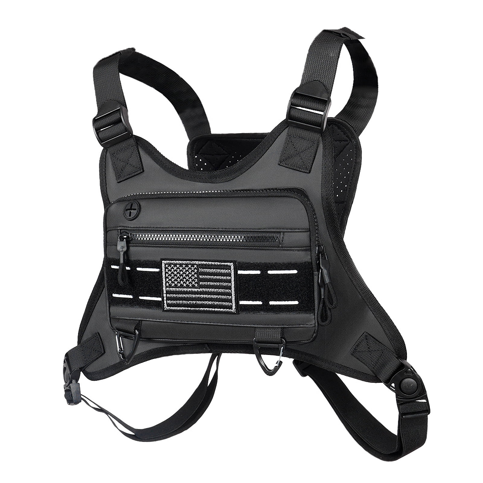 moobody Breathable Reflective Front Running Vest Chest Bag Backpack for ...