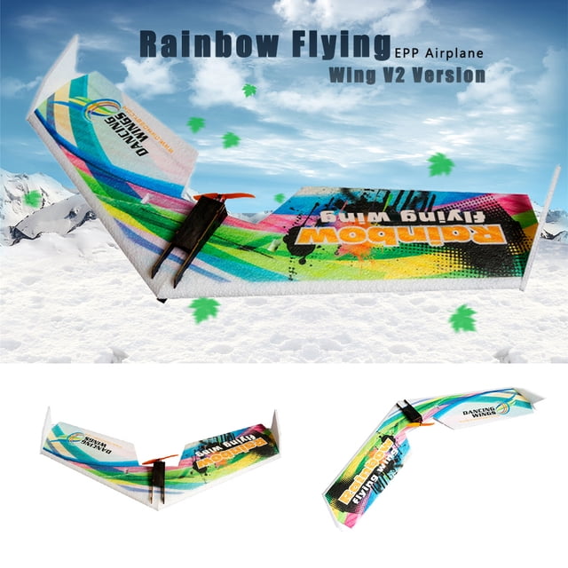 moobody Dancing Hobby E0511 Rainbow Flying Wing V2 RC Airplane 800mm ...
