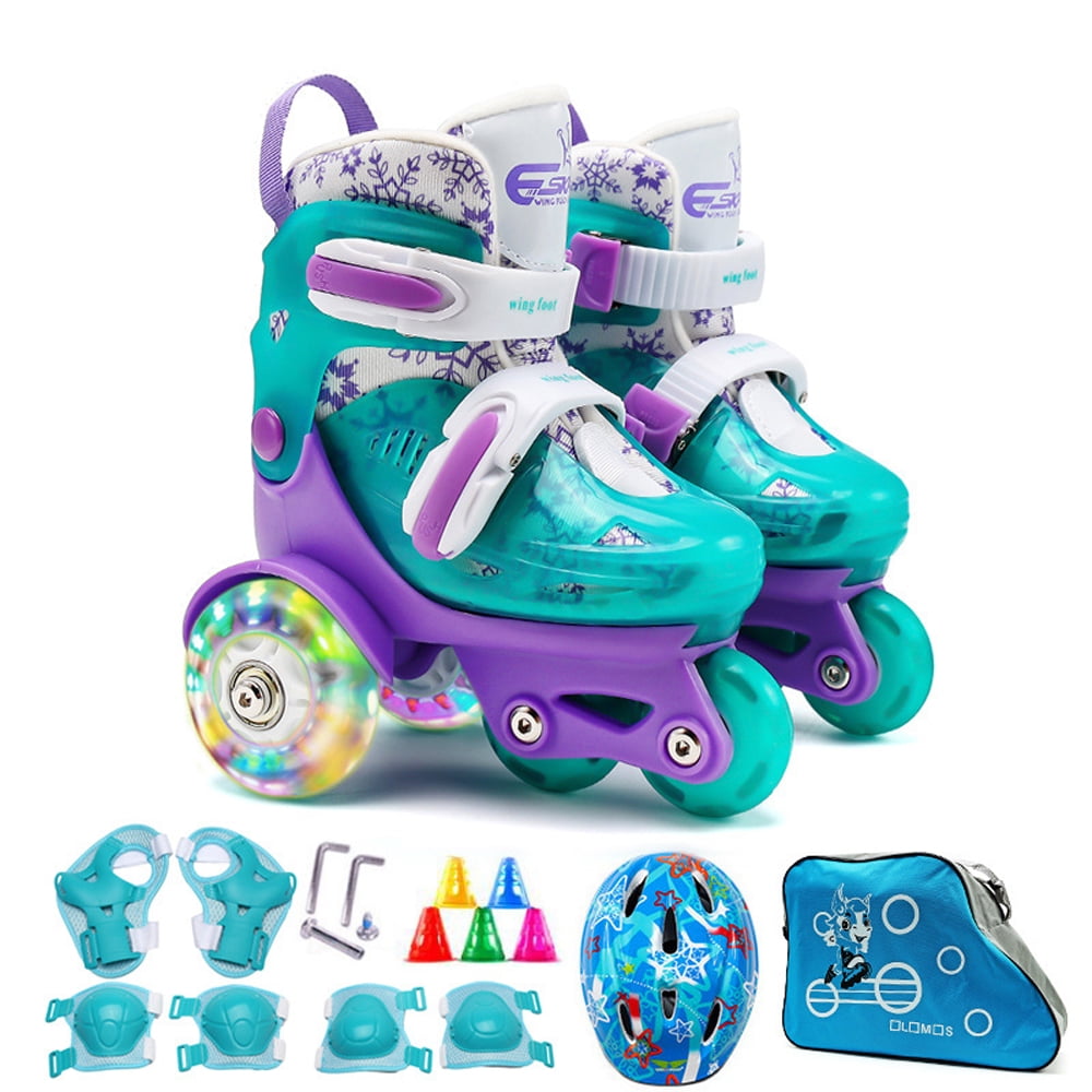 moobody Flash Skating Shoes Kids Beginner Roller Skating Set with ...