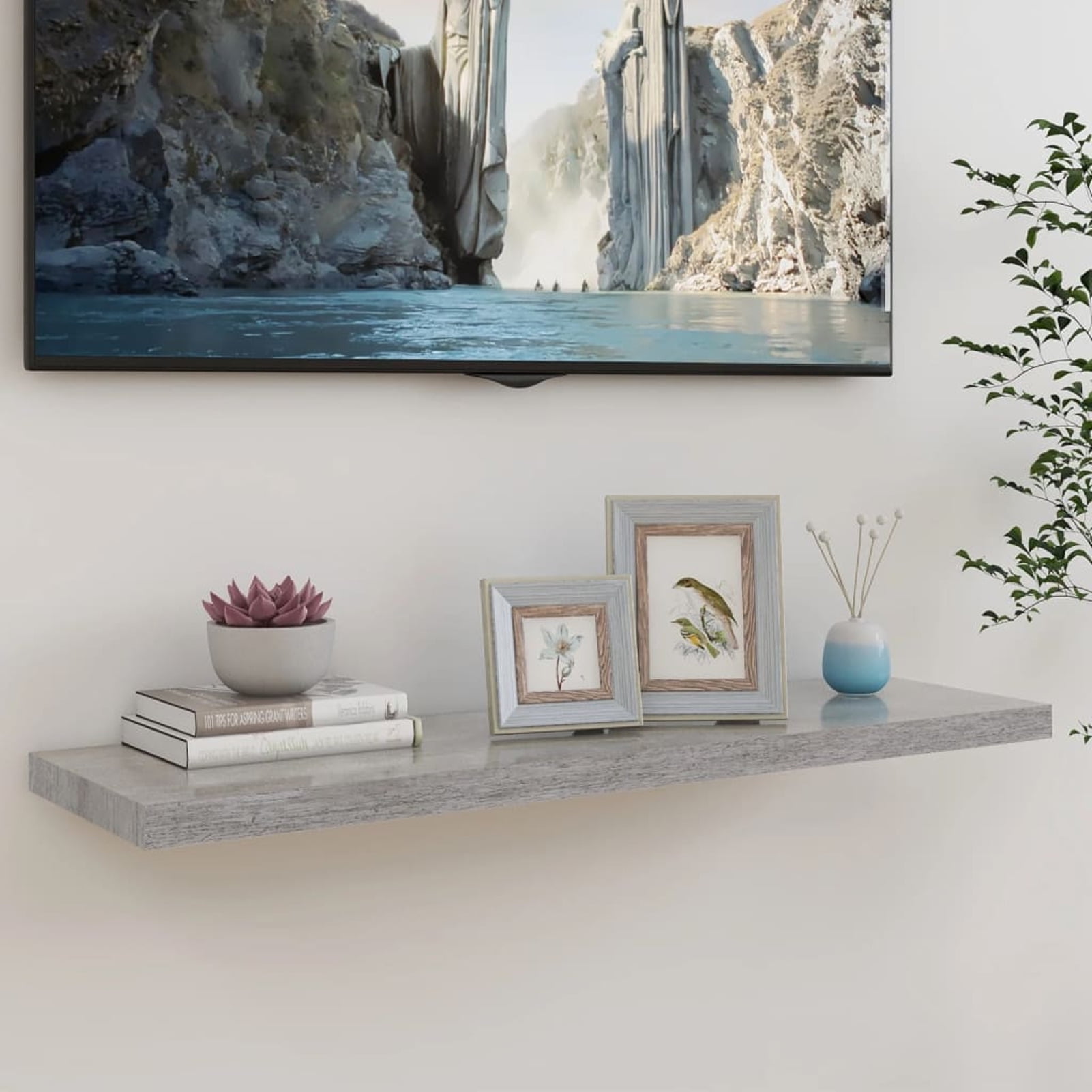 moobody Shelf MDF Wall Mounted Photo Display Stand Storage Rack ...