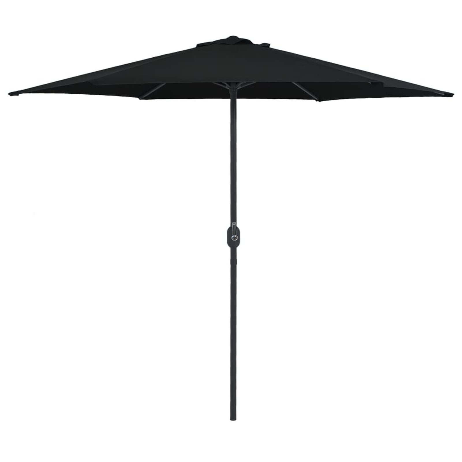 moobody Garden Umbrella with Aluminum Pole Folding Parasol Black for ...