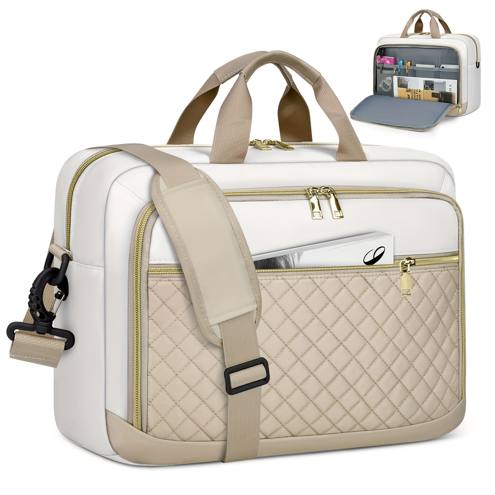 moocr Bag 17.3 Inch Laptop Briefcase for Women Men Waterproof Shoulder ...