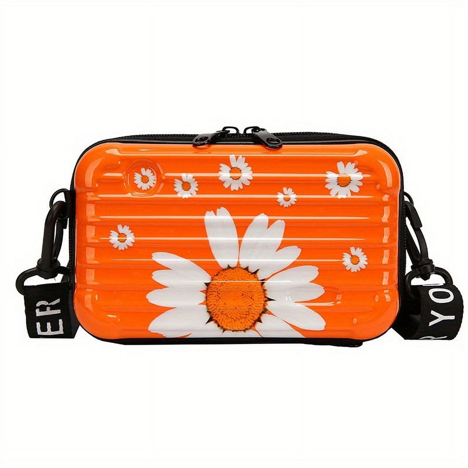 moocr Mini Hard PVC Square Box Women‘s Floral Printed Crossbody Bag ...
