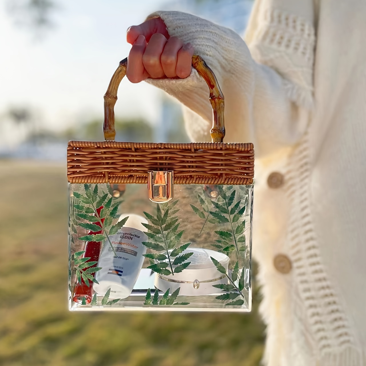 moocr Style Acrylic Handbag Chinese Imitation Bamboo Evening Purse ...