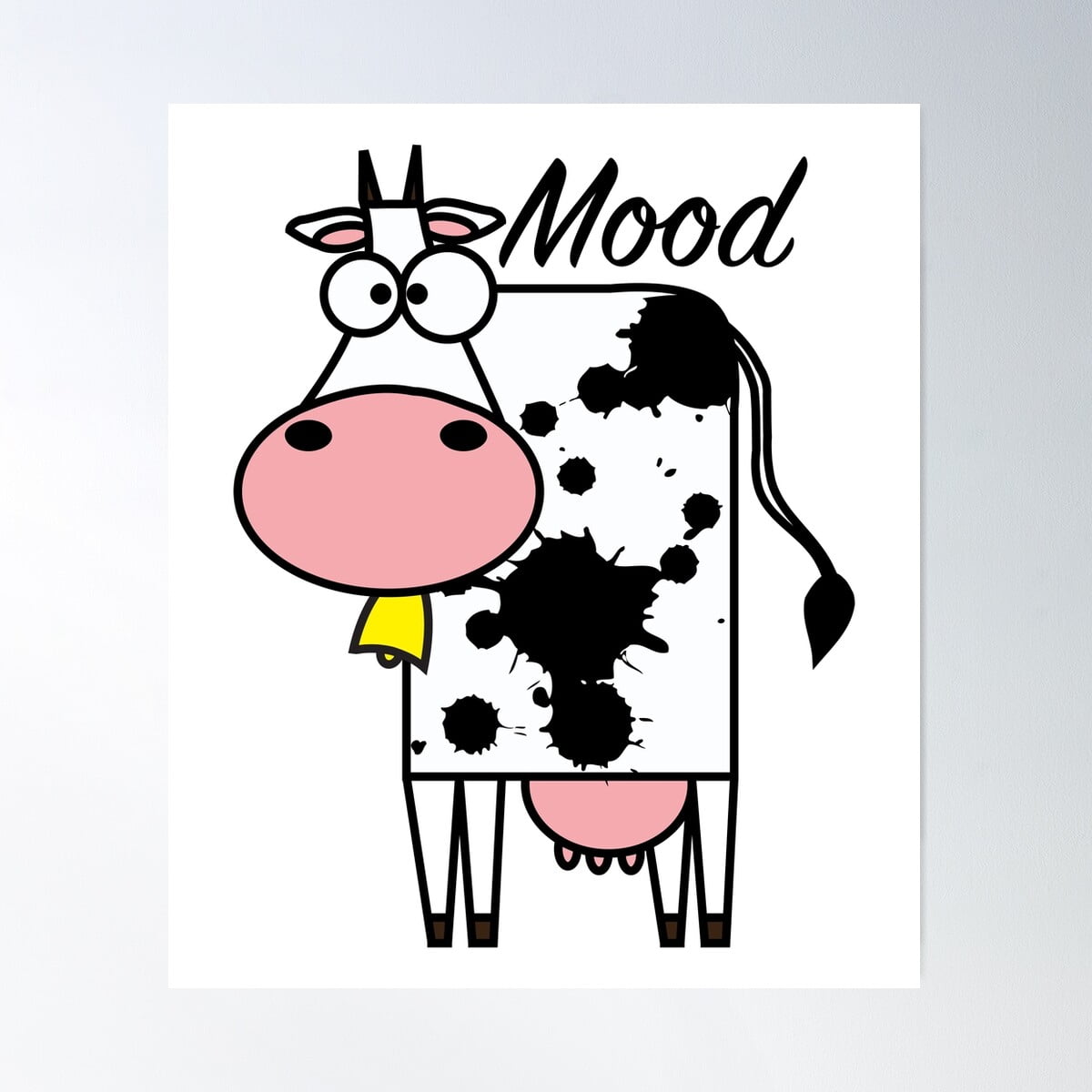 mood cow Poster, 8x12 UNFRAMED - Walmart.com