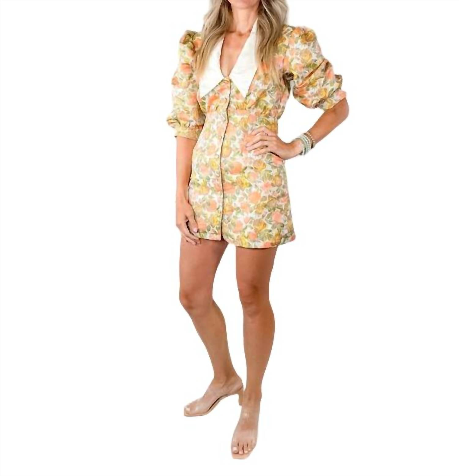 Moodie Jacquard Floral Mini Dress - Walmart.com