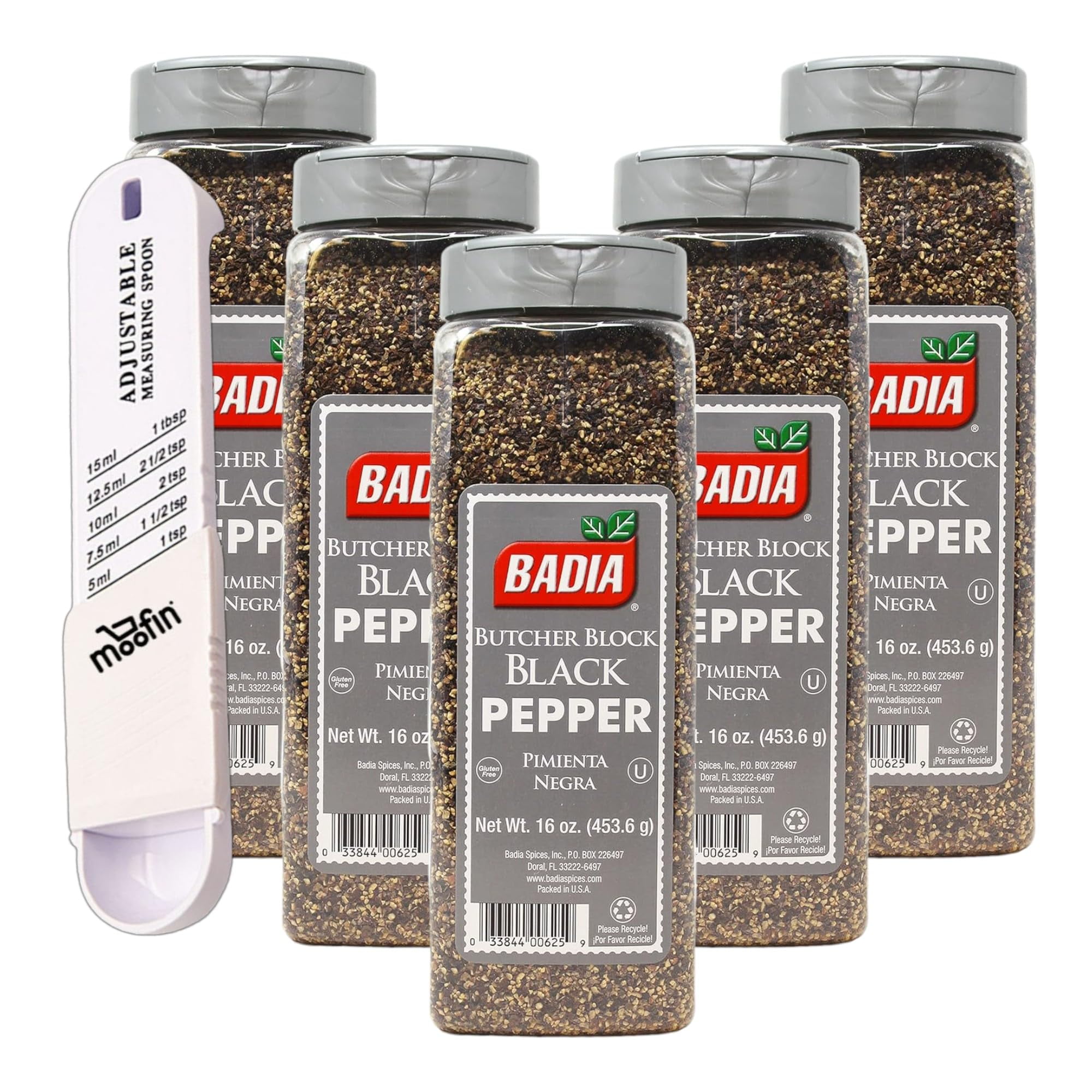 moofin Badia Black Pepper Butcher Block, 16 H2FSDOz - Ground Black ...