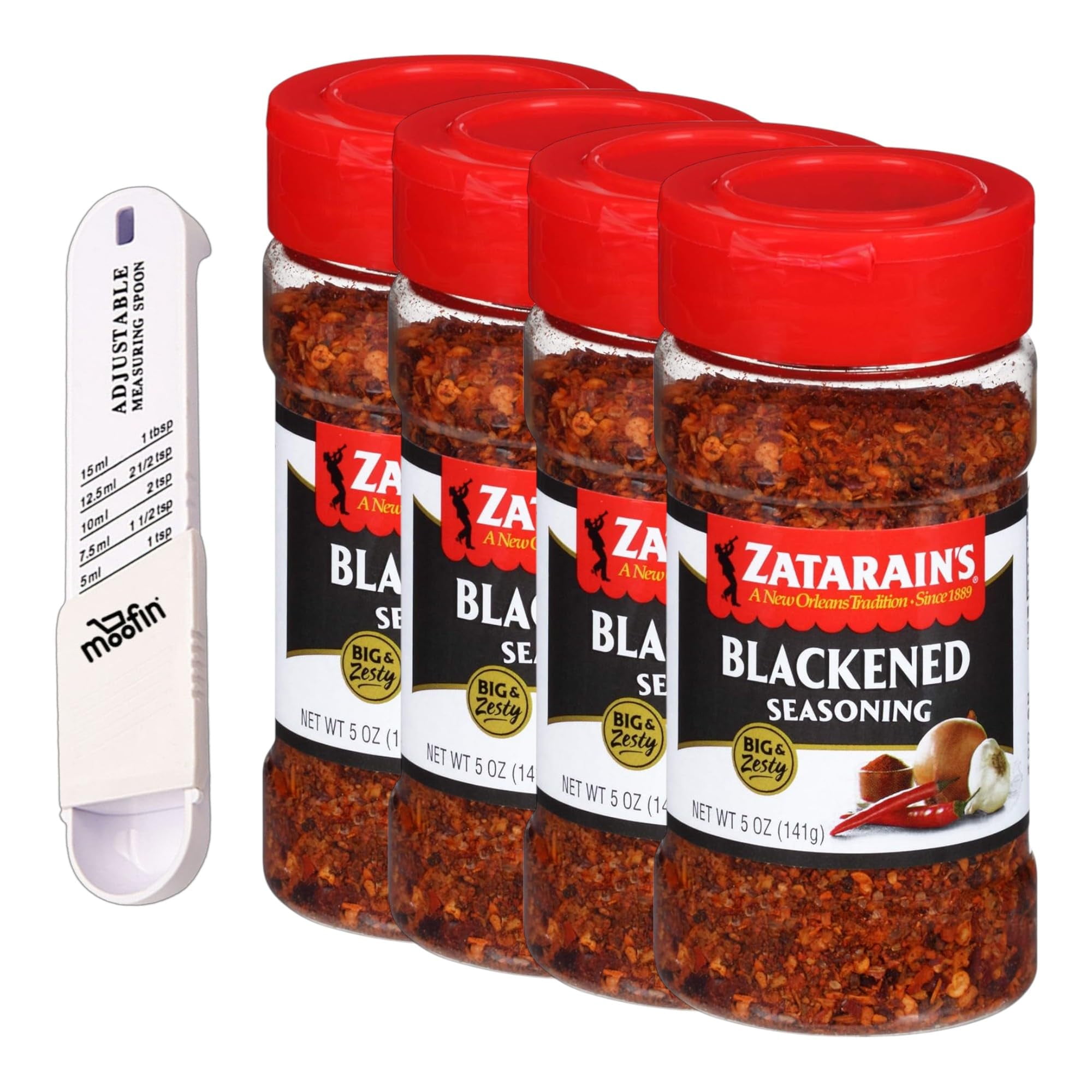 moofin Zatarain's Big & Zesty HYZ01 Blackened Seasoning, 5 oz (141 ...