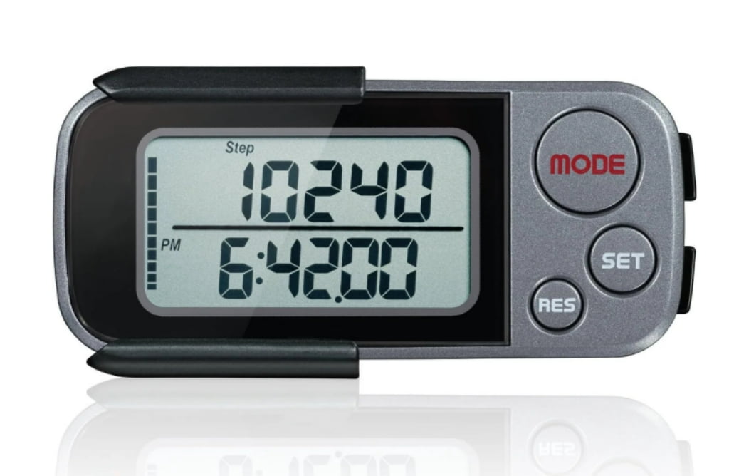 moonshot 3DTriSport Calorie Counter LCD Display Built-In Clock Grey ...