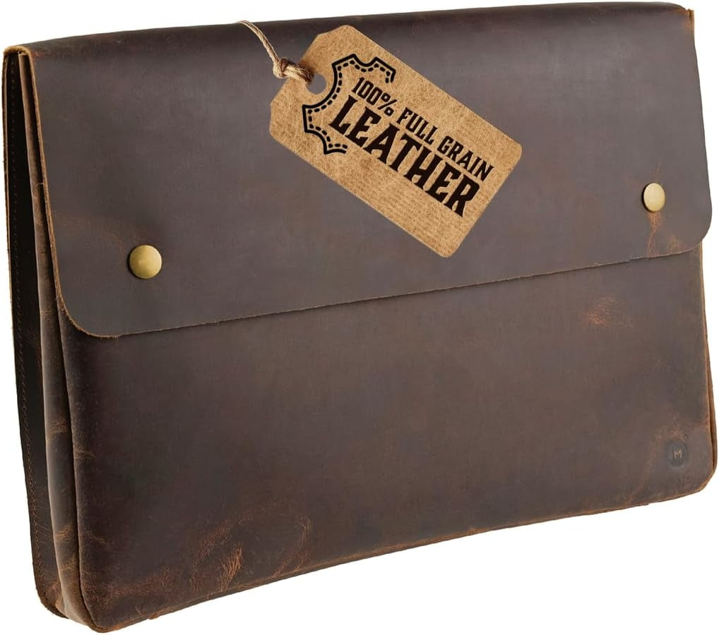 moonster Leather Folder, Full Grain Leather File Folder Organizer ...