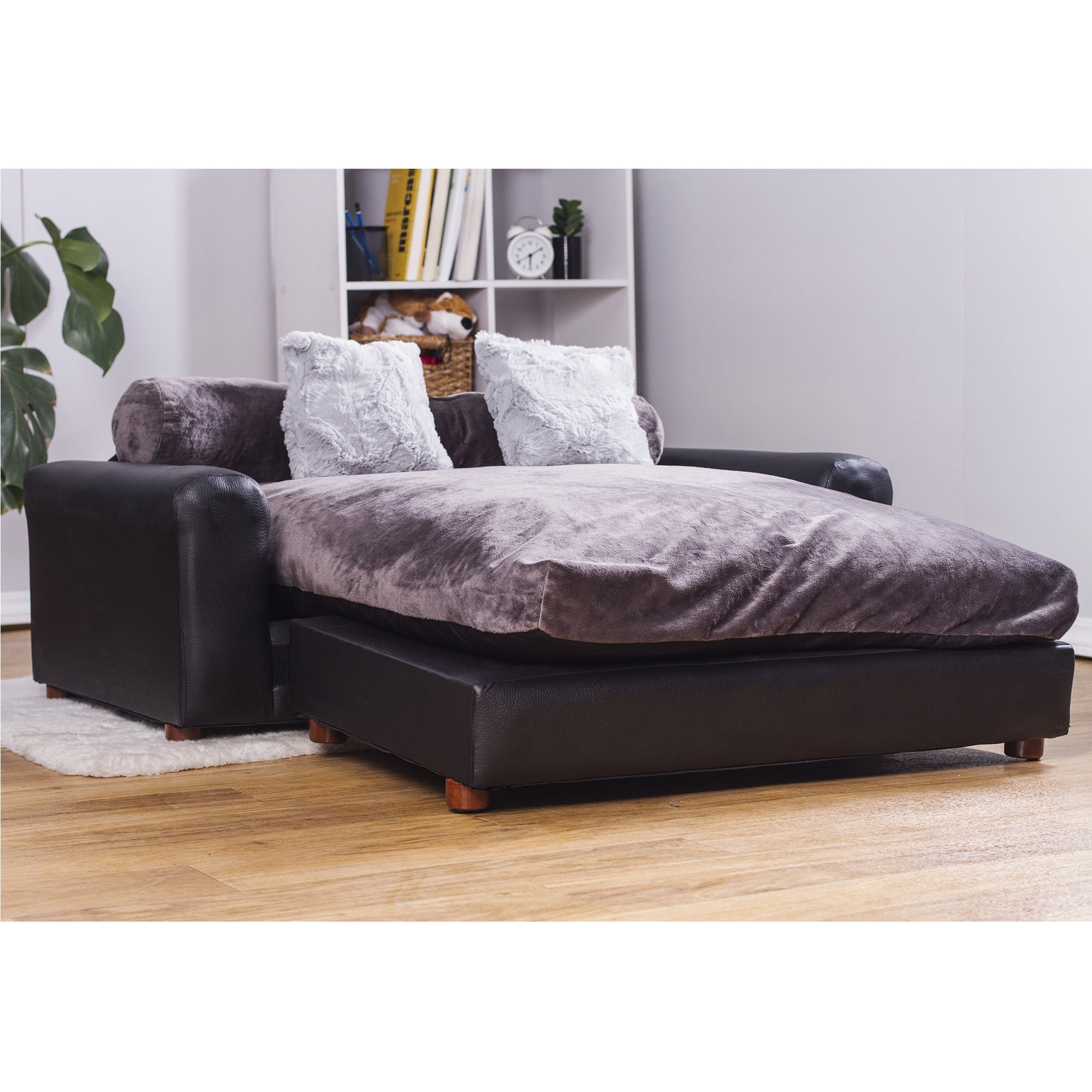 moots Premium Leatherette Pets Sofa, Black, X-Large - Walmart.com