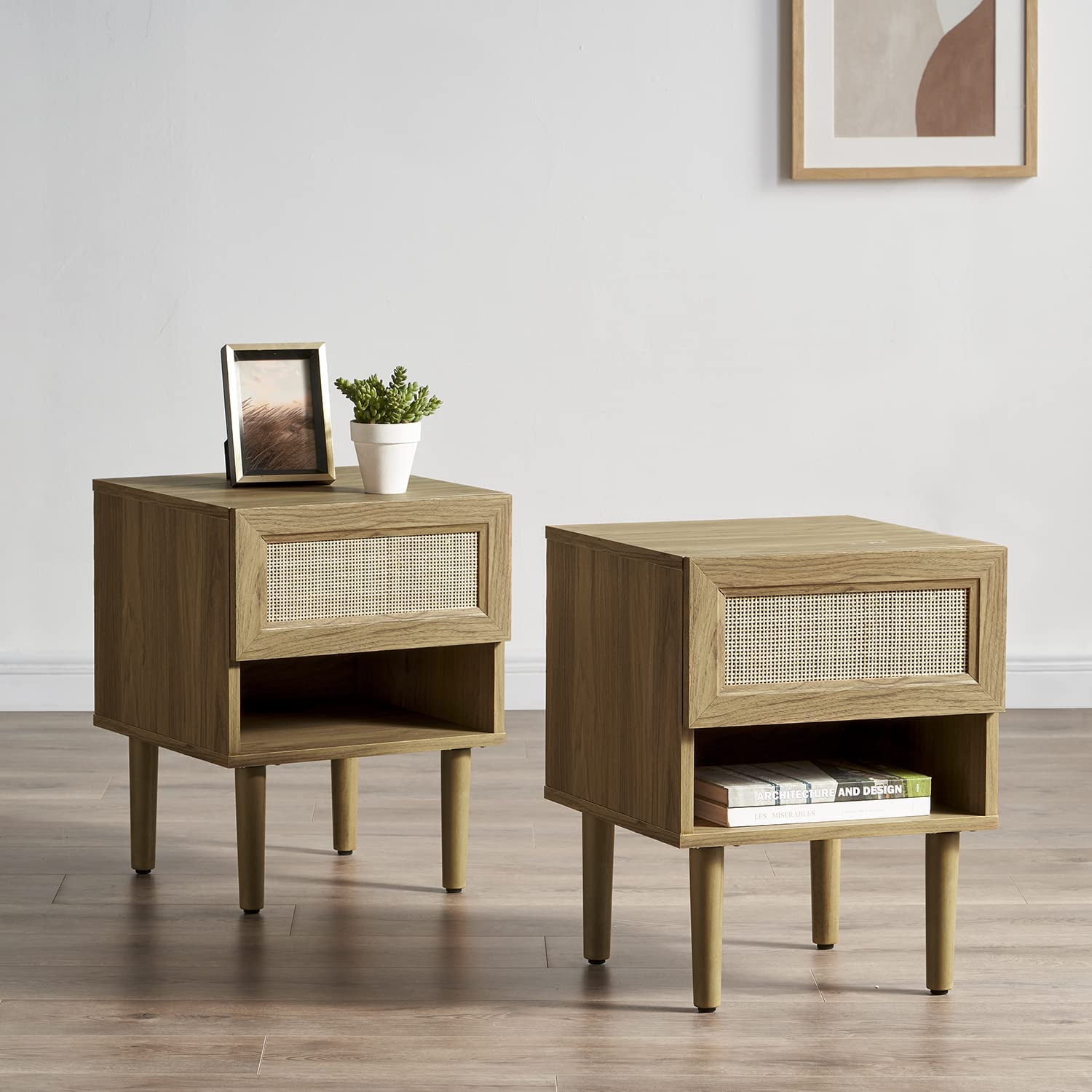 mopio Haylee Night Stand, Side Table, End Table, Boho Farmhouse Modern ...
