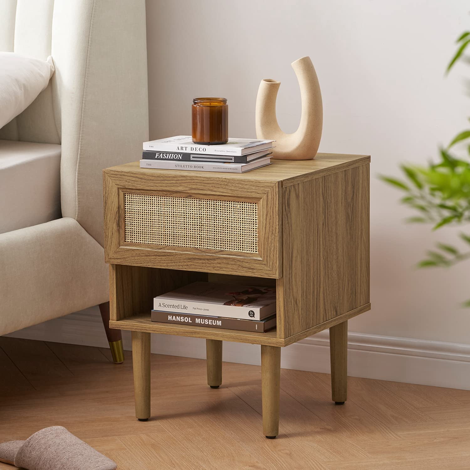 mopio Haylee Night Stand, Side Table, End Table, Boho Farmhouse Modern ...