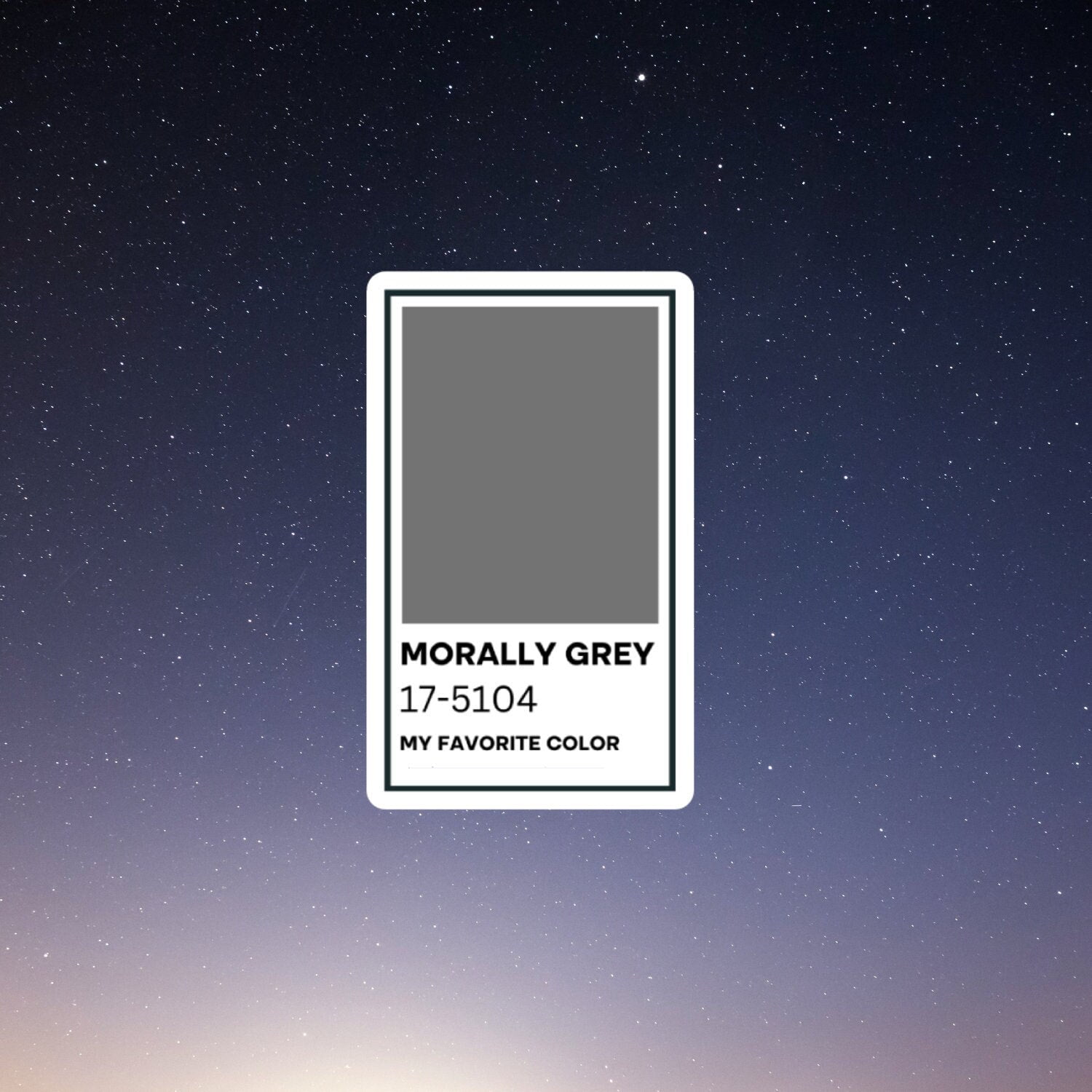 morally grey my favorite color waterproof vinyl sticker, laptop sticker ...