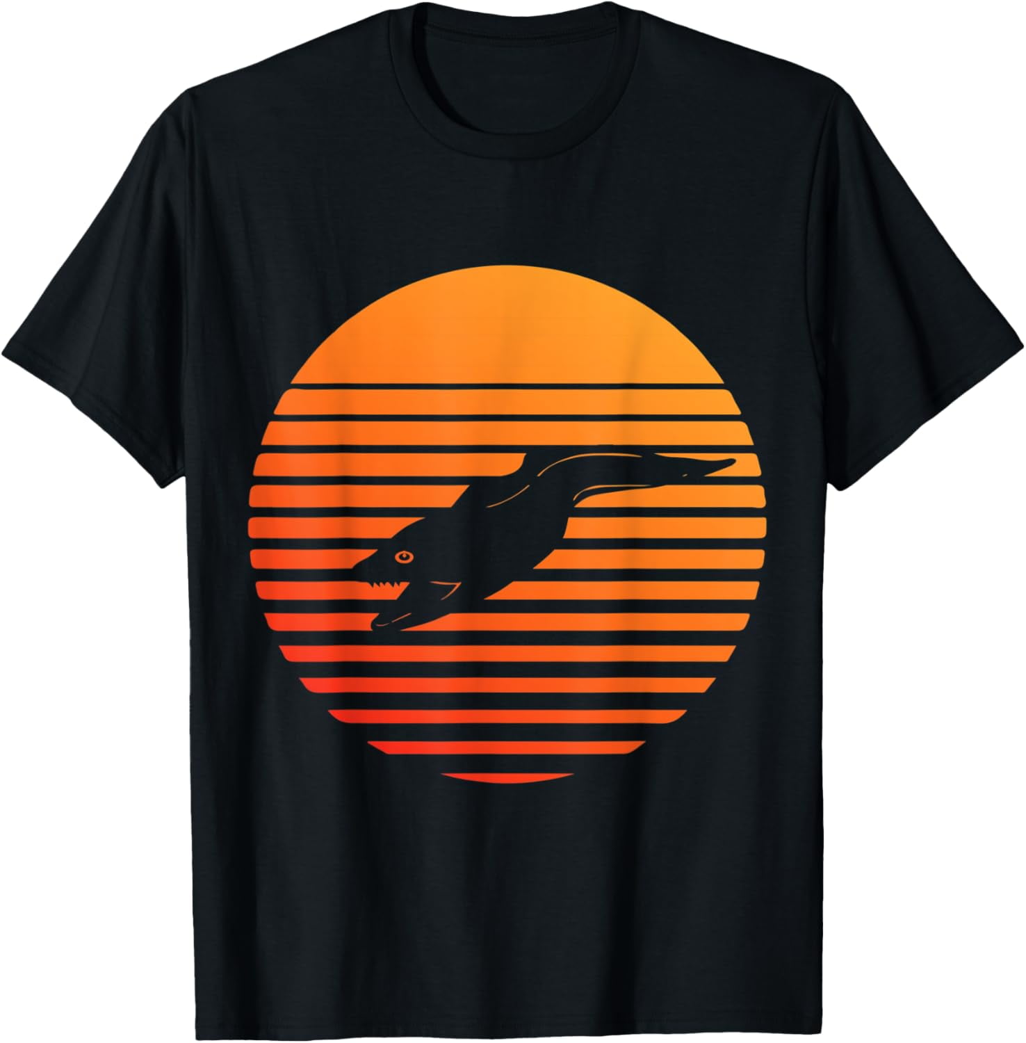 moray eel Shadow silhouette in front of a Sun T-Shirt men and women can ...