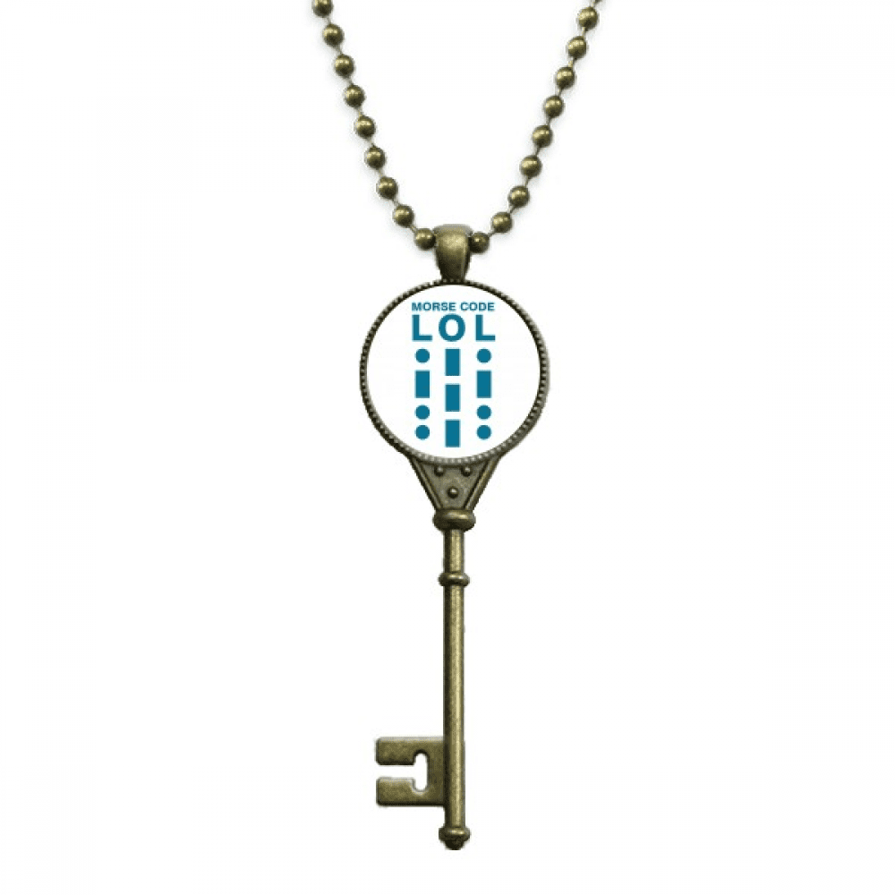 morse code laughter line expressions key necklace pendant tray ...