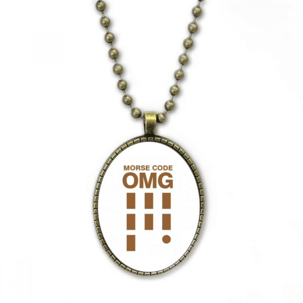 morse code skyline expression necklace vintage chain bead pendant jewelry collection - Walmart.com