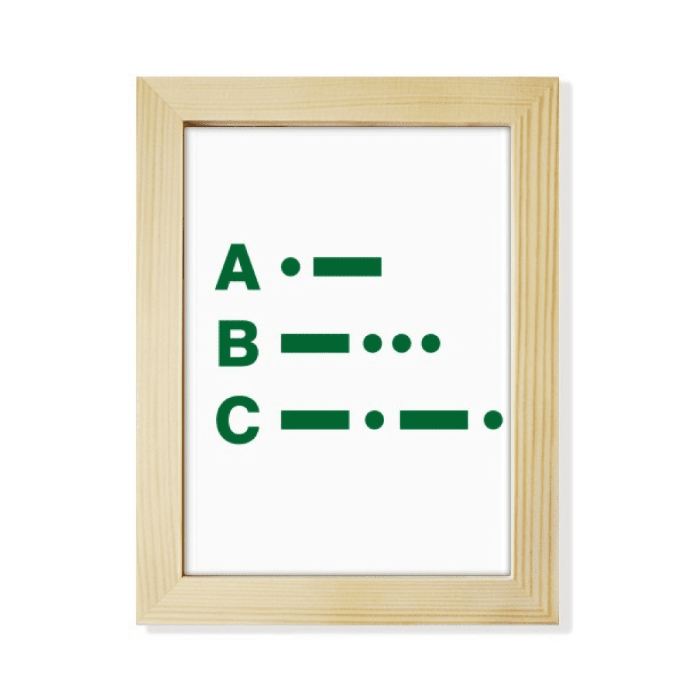 morse code two point line representation desktop adorn photo frame ...