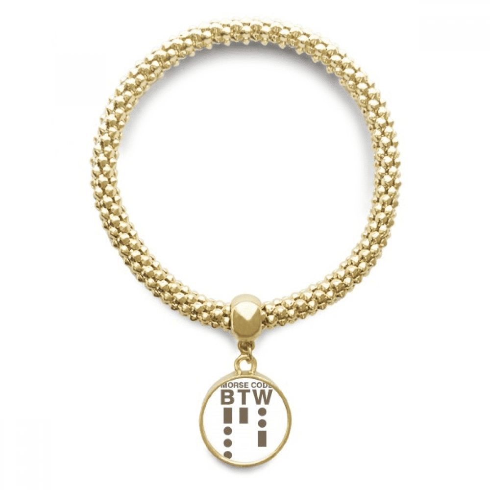morse code way art deco fashion en chain bracelet pendant jewelry hand ...