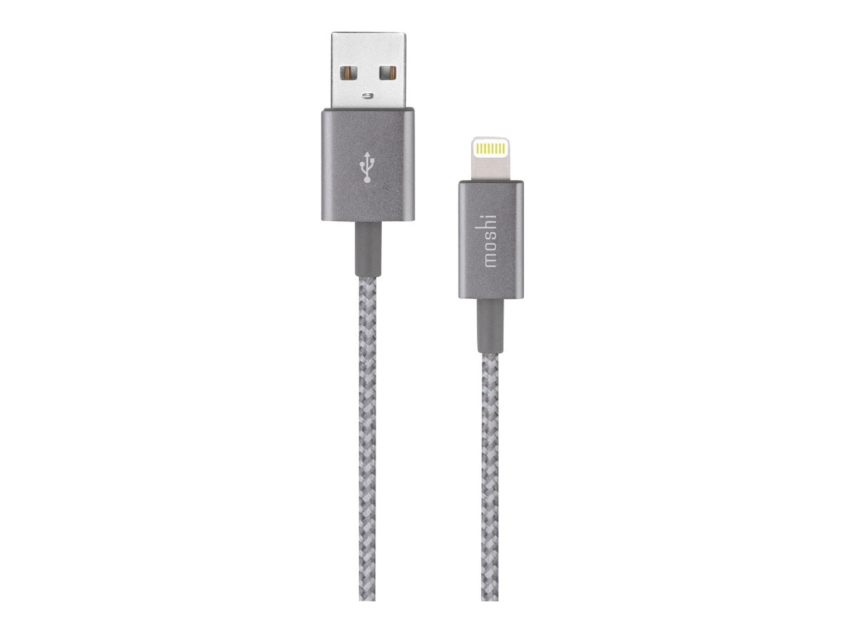 moshi - Lightning cable - Lightning male to USB male - 4 ft - titanium ...