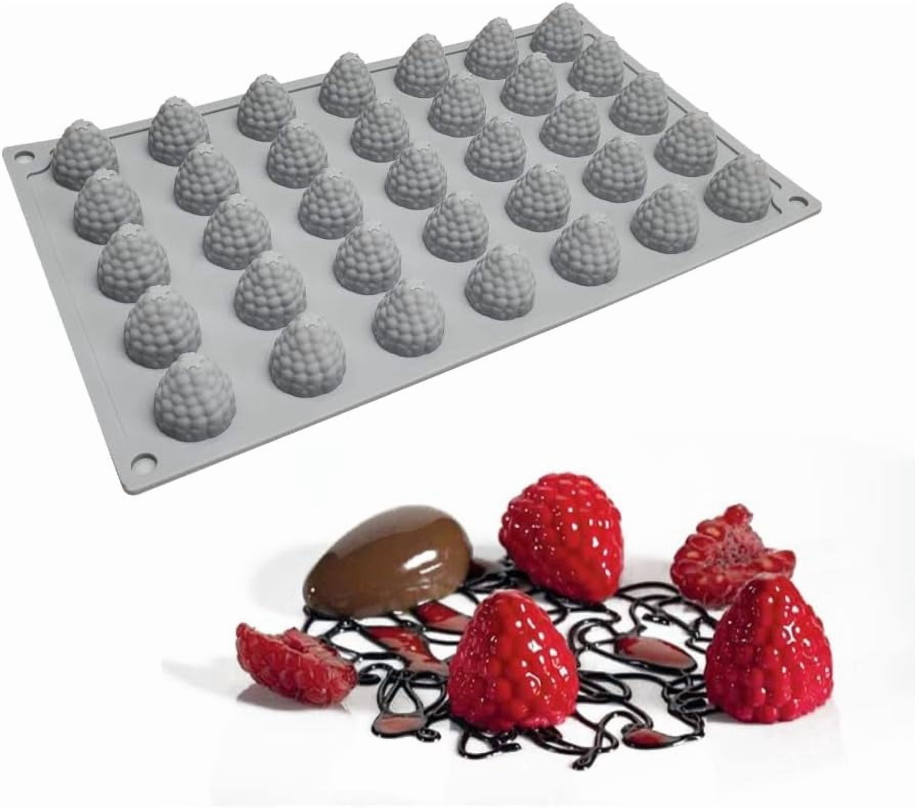 mostsom 35-Cavity 3D Raspberry Silicone Mold for Fondant Chocolate ...