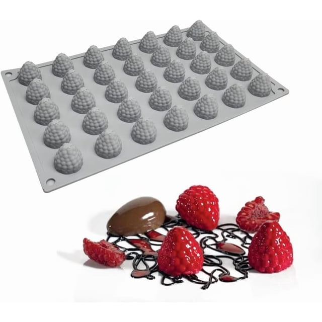 mostsom 35-Cavity 3D Raspberry Silicone Mold for Fondant Chocolate ...
