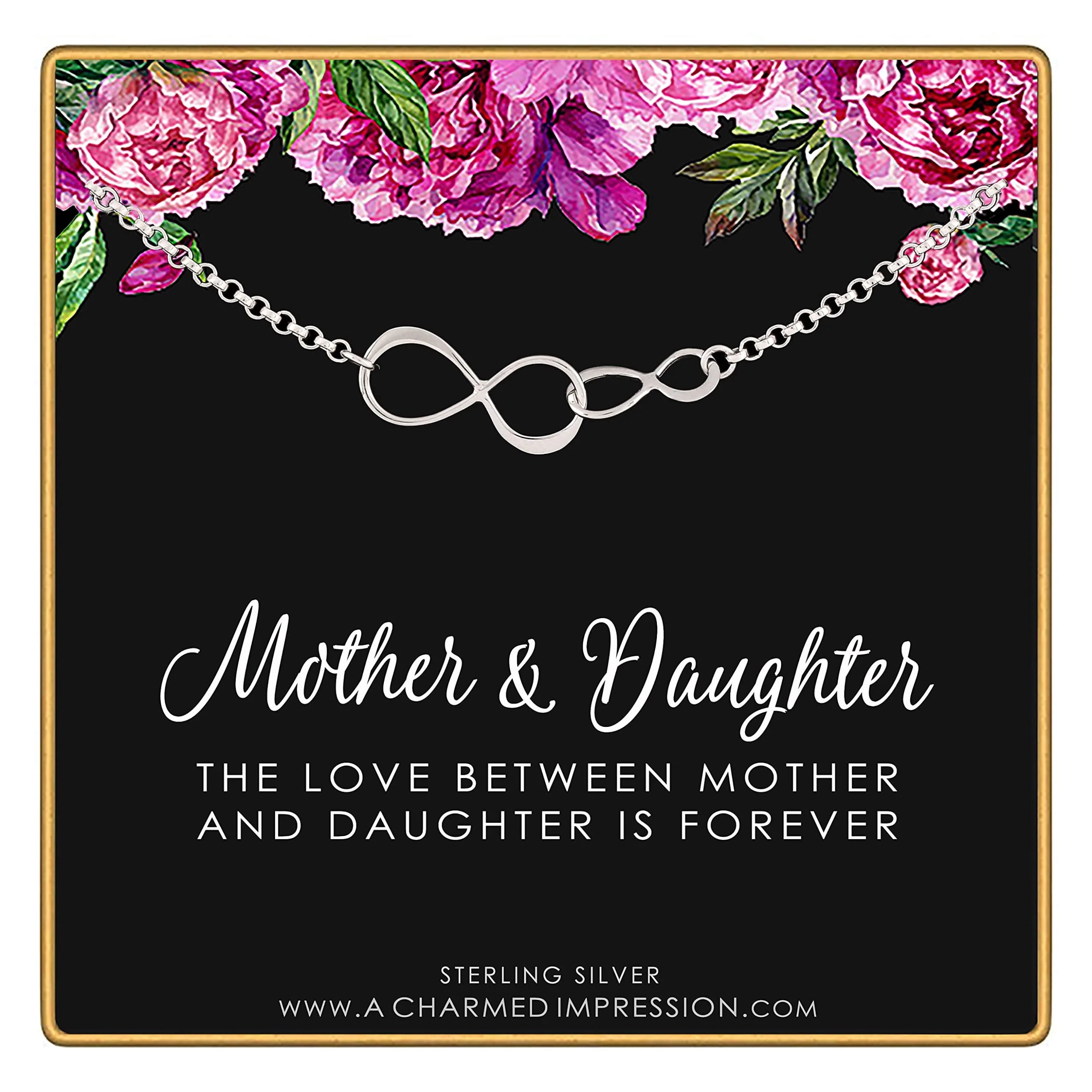 mother-daughter-gift-two-connected-infinity-links-charm-bracelet ...