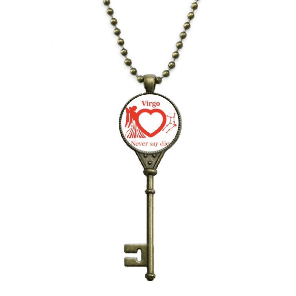 motivation constellation love virgo key necklace pendant tray ...