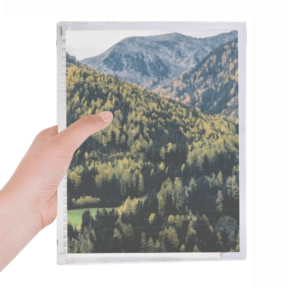 mountain science nature scenery green notebook loose diary refillable ...