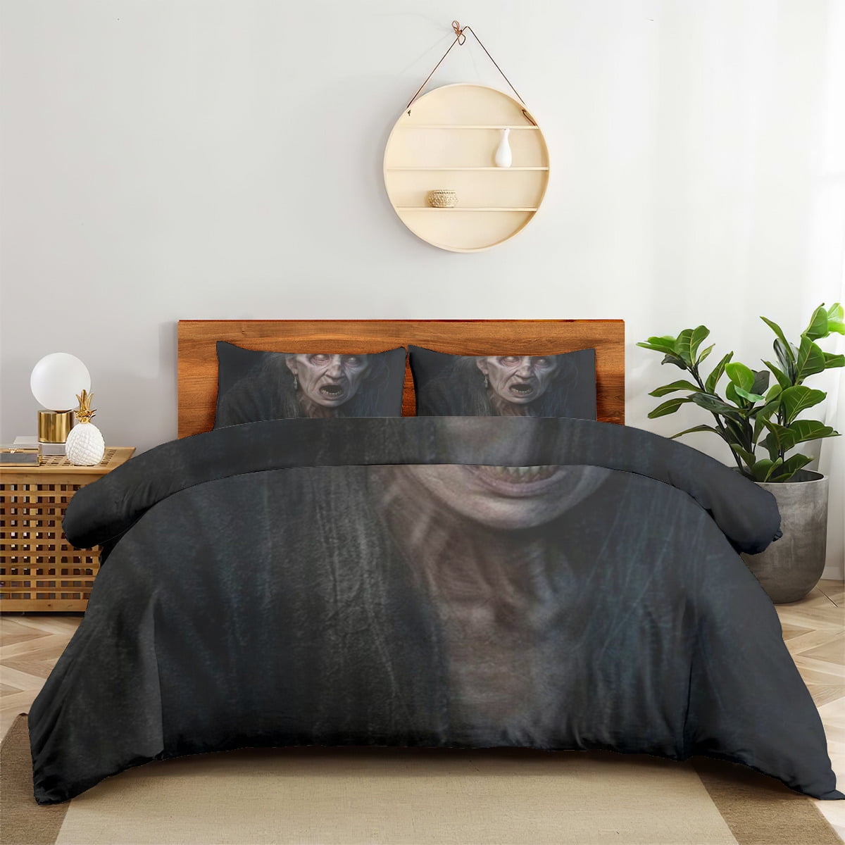 mourner terror3PC Cartoon kawaii Bedding Set, 2 Pillowcase 1 Bed Sheet ...