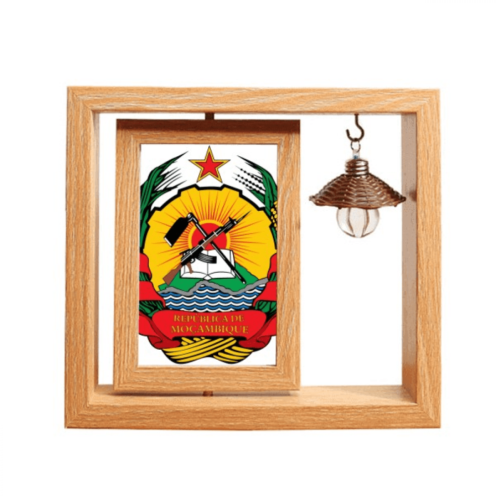 mozambique afnational emblem Wooden Rotating Picture Photo Frame 4x6 ...