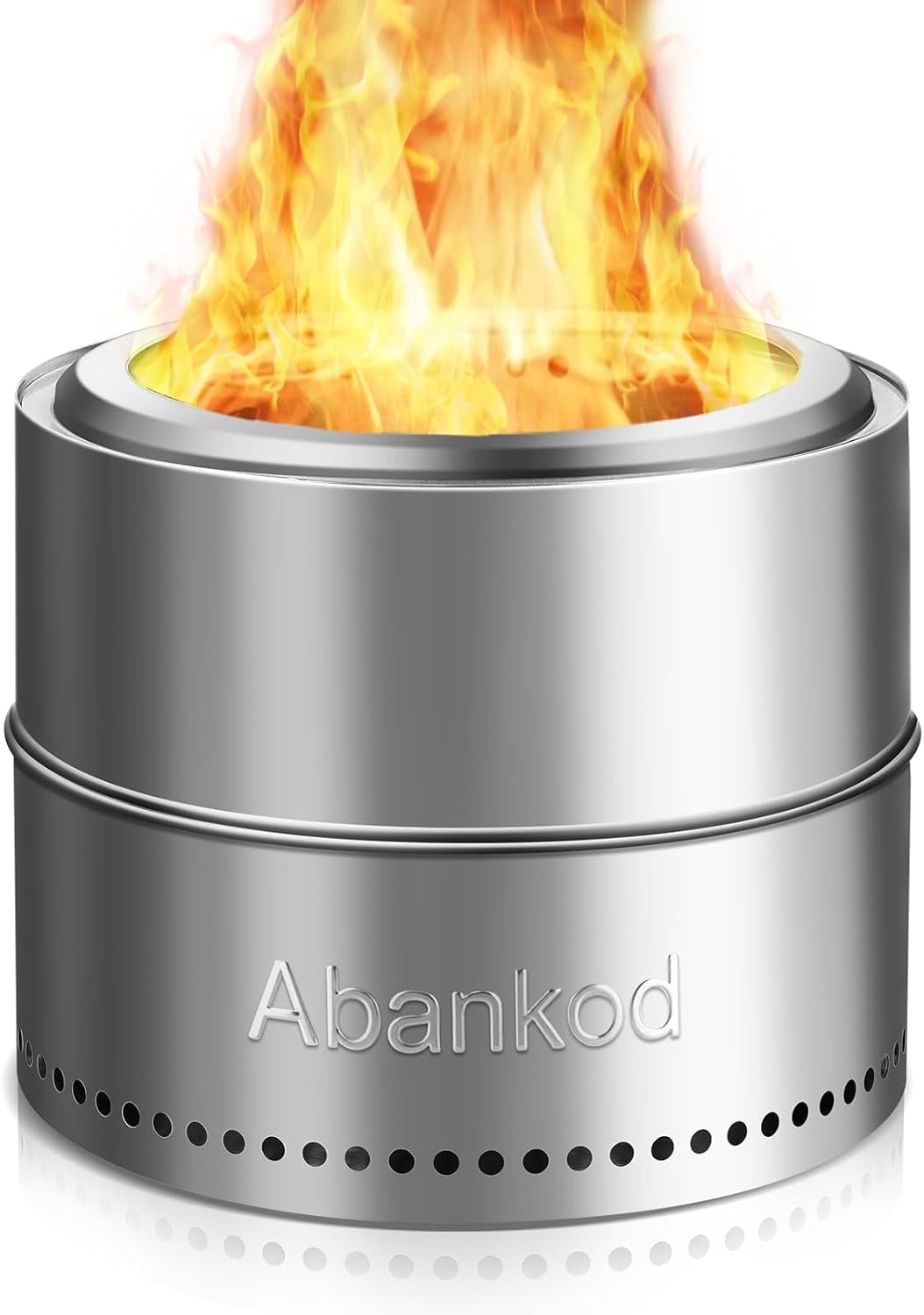 Abankod Smokeless Fire Pit Outdoor - Portable Camping Firepit with ...