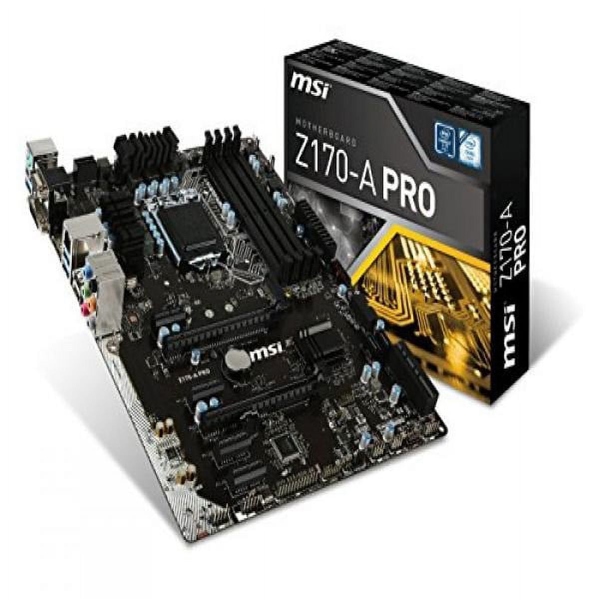 msi pro solution intel z170a lga 1151 ddr4 usb 3.1 atx motherboard ...