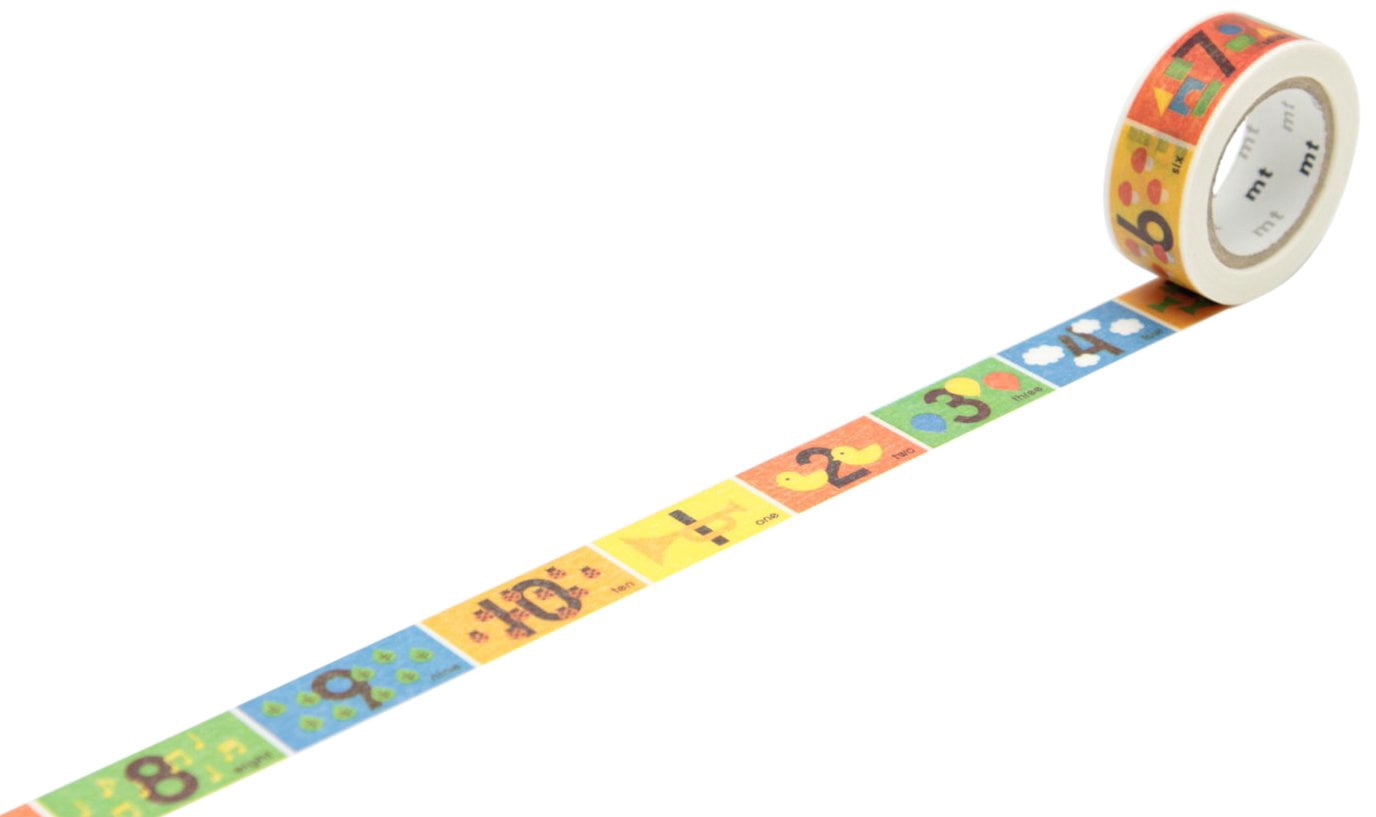 mt Washi Masking Tape for Kids - Number - Walmart Business Supplies