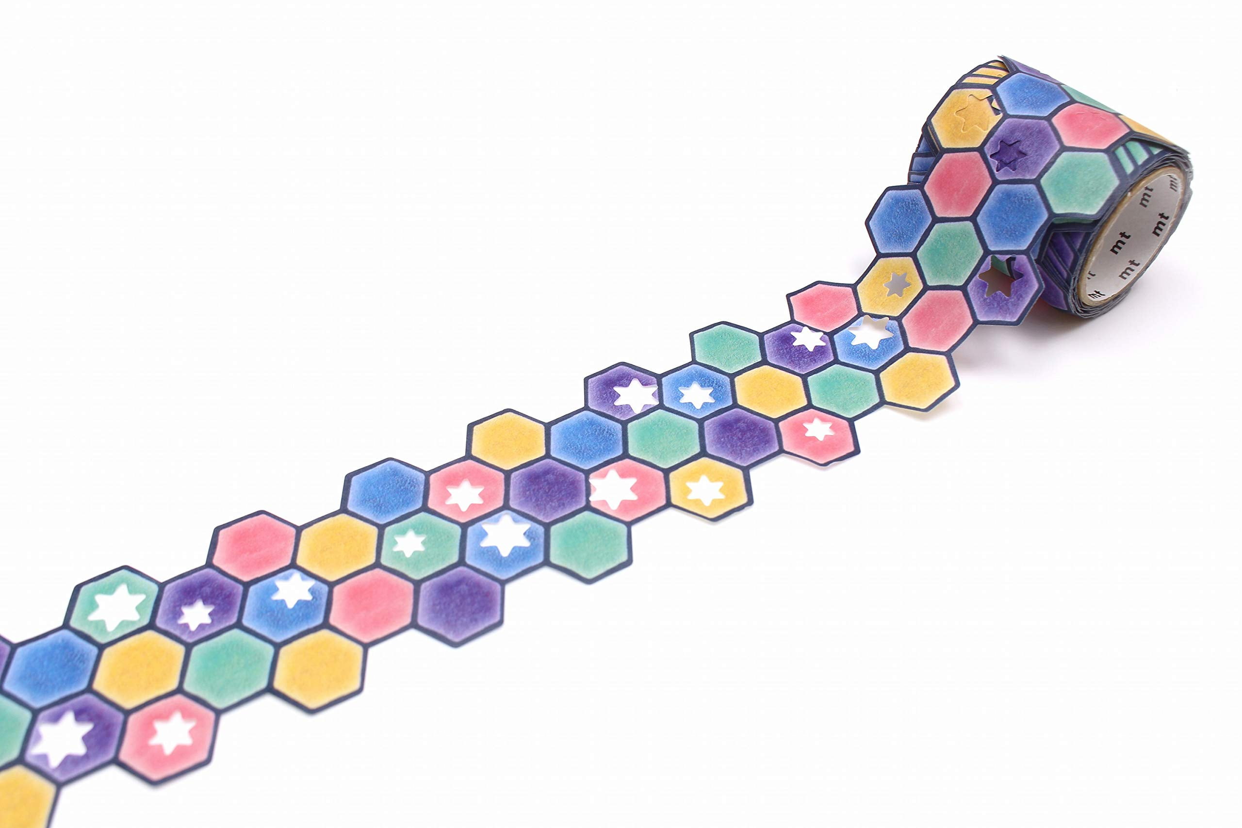 mt fab 'Stars and Tiles' Die-Cut Washi Masking Tape 45mm x 3m - 1 roll ...