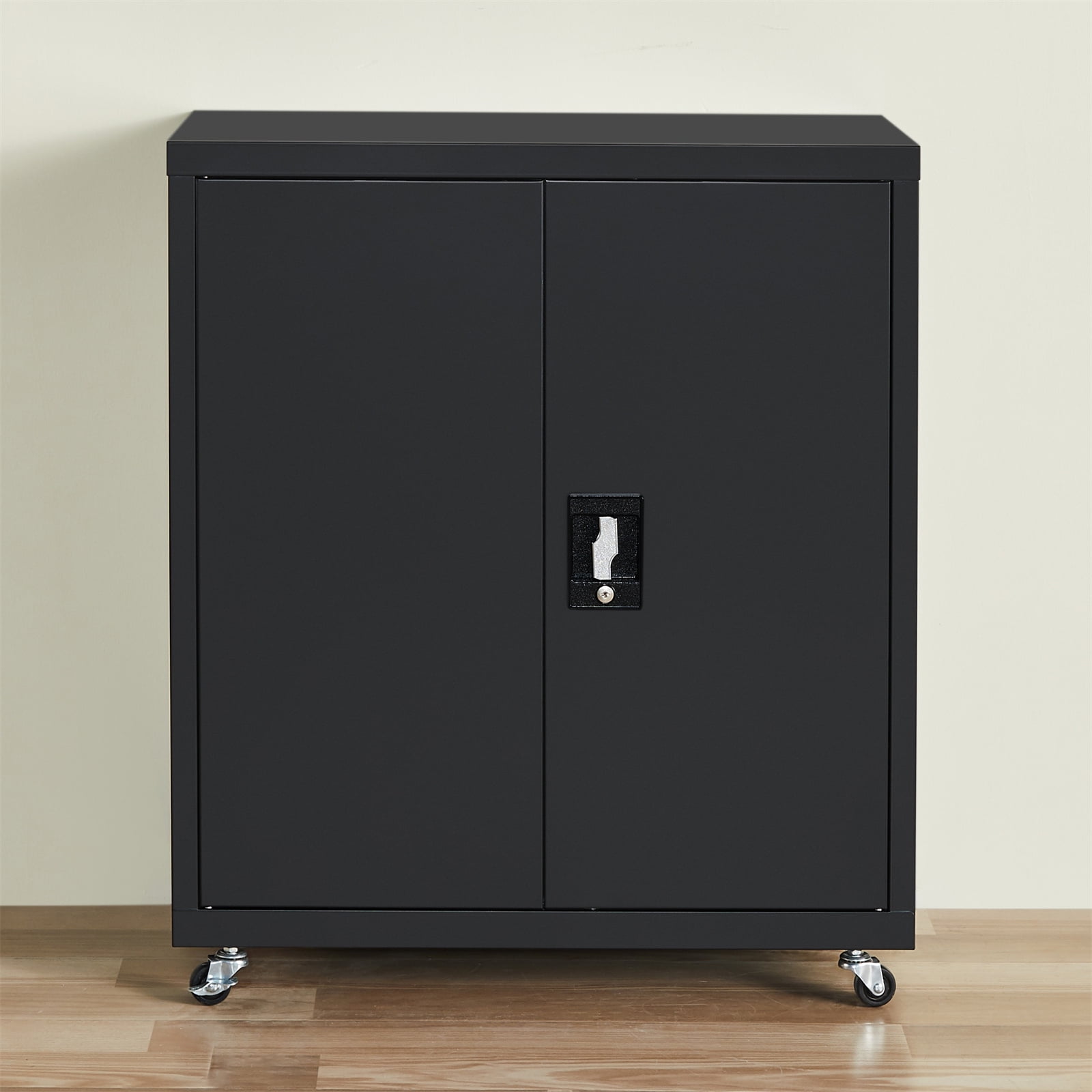 mteryoing Metal Cabinet 2 Door Metal Locker Storage Cabinets With ...