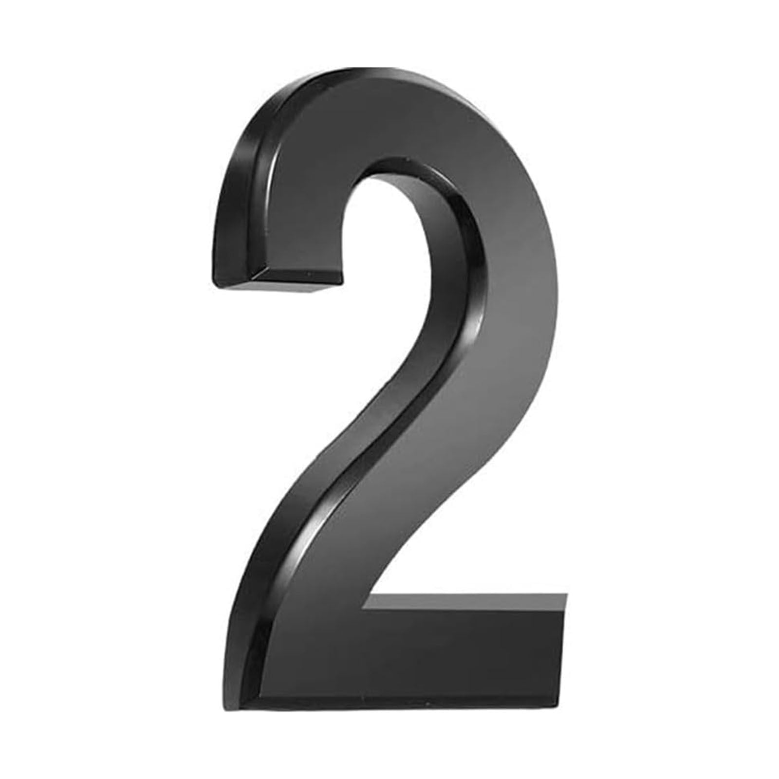 3 Inch Black Modern House Numbers - Self-Adhesive Metal Mailbox & Door ...