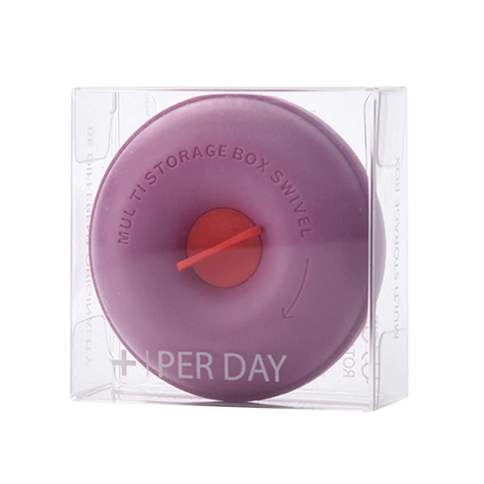 mtvxesu 4 Cell Portable Mini Medication Box With Clear Lids, Labeled ...