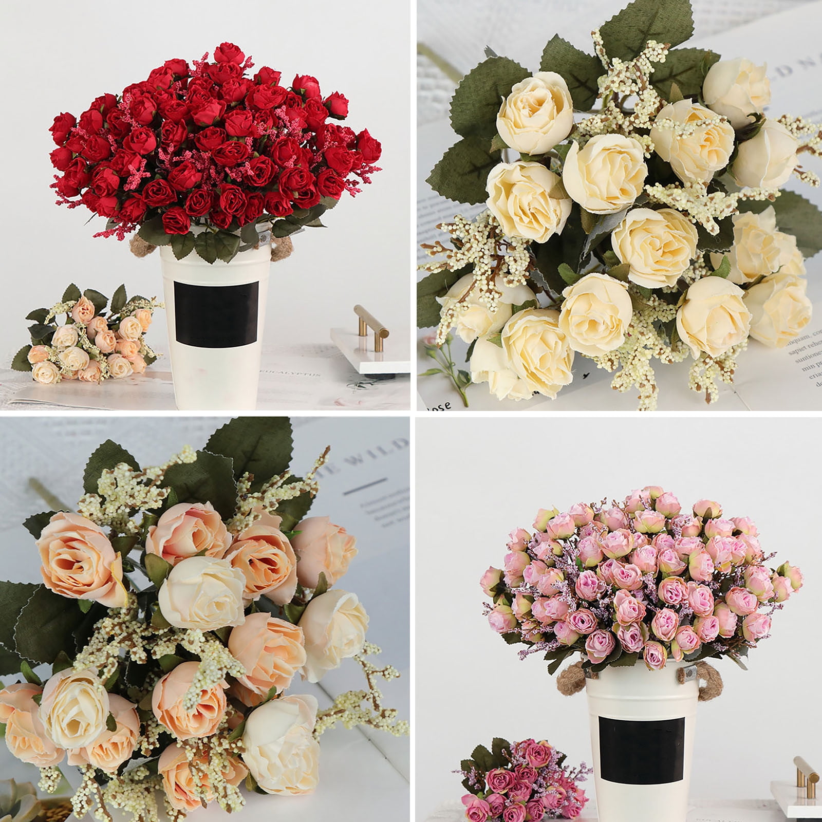 mtvxesu Spring Flowers Artificial for Decoration, Artificial Flowers ...