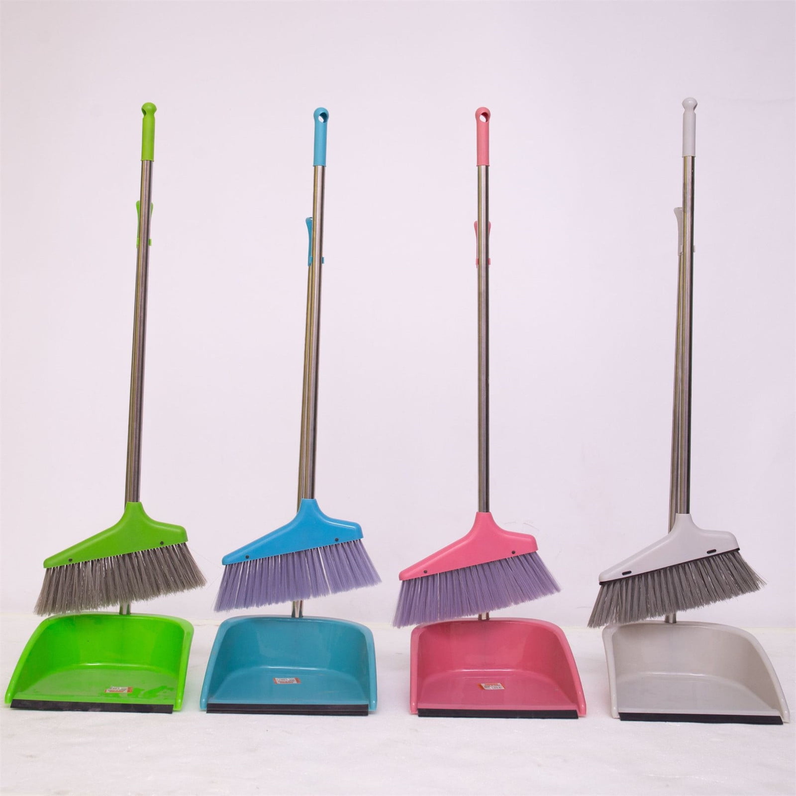 mtvxesu Broom with Dustpan Combo Set, Dustpan Set Extended Stainless ...