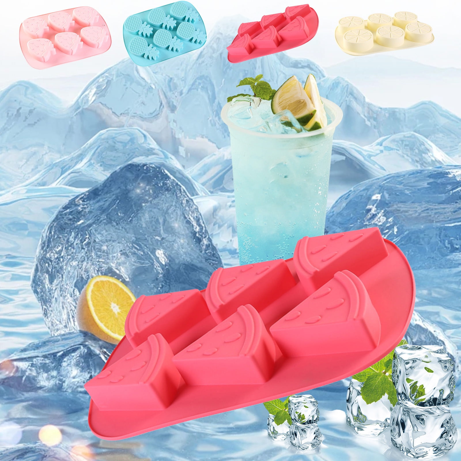 mtvxesu Chocolate Bar Mold, New Diy Silicone Ice Cube Tray, Strawberry ...