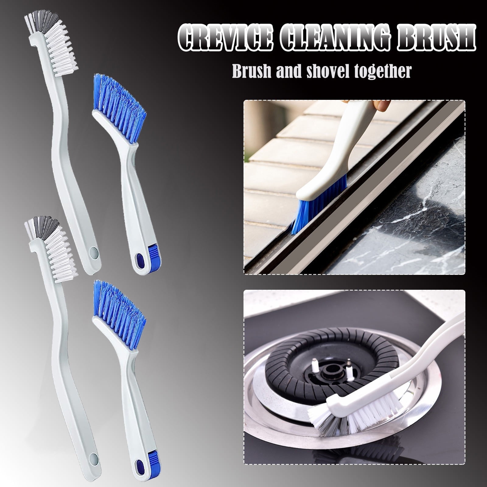 mtvxesu Cleaning Brush Set, 4PCS Small Brush Washing Floor Kitchen ...